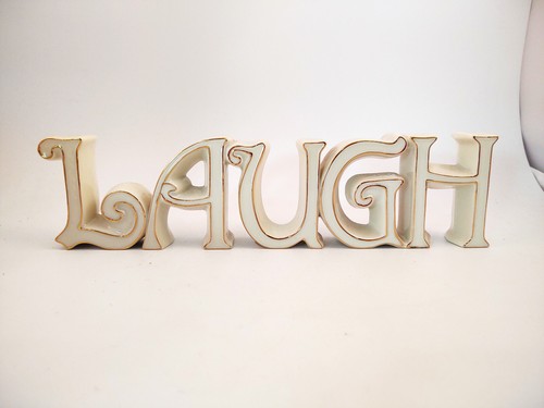 Lenox Expressions Collection "LAUGH" Word Sculpture Word Art | eBay