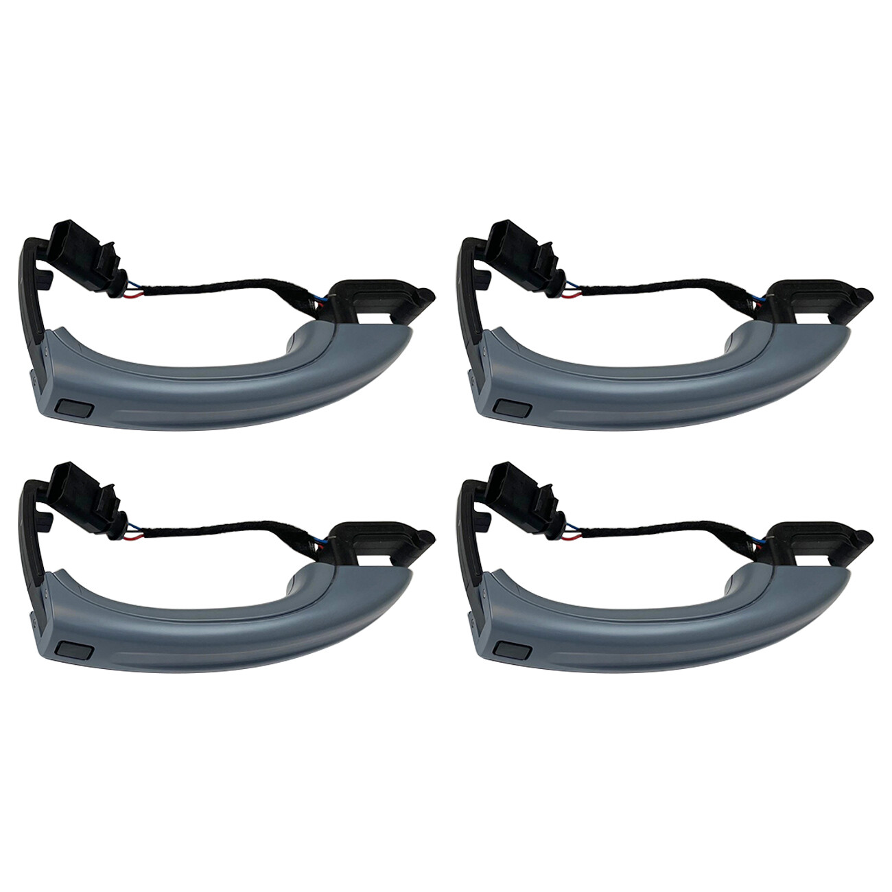 4PCS Exterior Door Handle For AUDI Q7 2007-2015 4L0837205B 3.0L 3.6L 4 ...