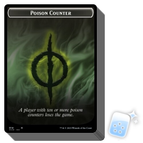 10 pcs POISON COUNTER (14) Phyrexia: All Will Be One ONE Magic MTG MINT ...