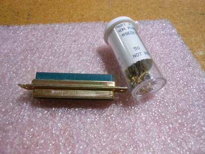 ITT CONNECTOR WITH CONTACTS PART # DDMA-50S NSN: 5935-01-384-3348 50POS ...