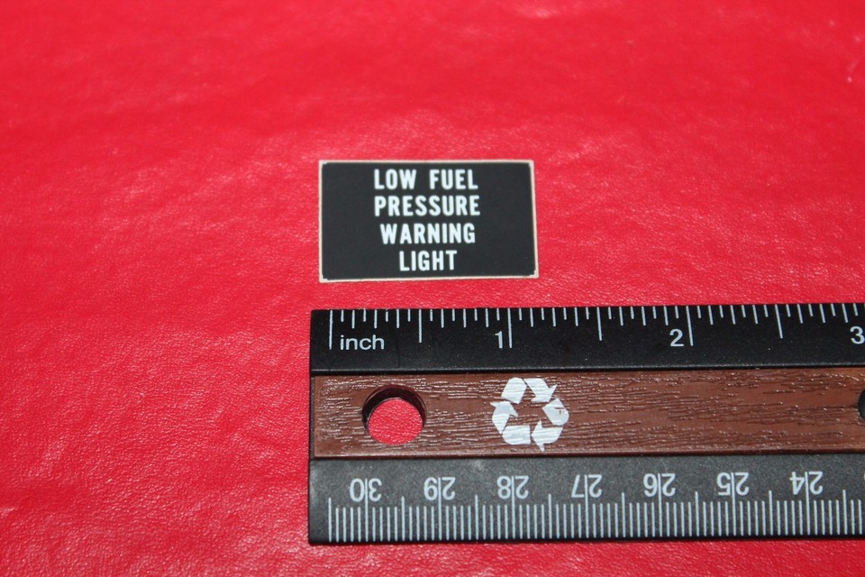 Low Fuel Pressure Warning Light Decal | eBay