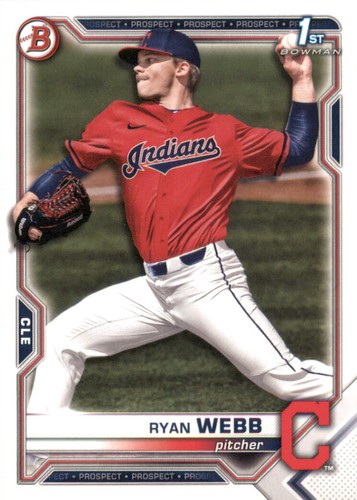 2021 Bowman Draft BD57 Ryan Webb 1st Bowman Cleveland Indians MLB ...