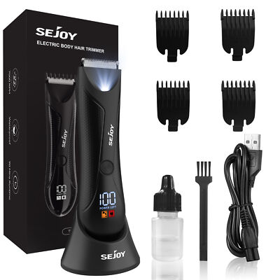 SEJOY Electric Pubic Hair Trimmer Shaver Groin Body Hair Ball Clipper ...