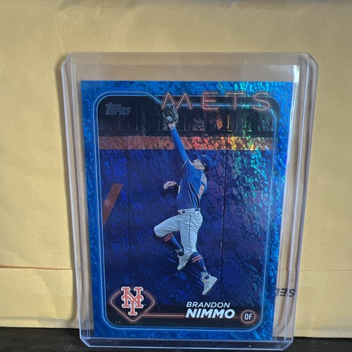Brandon Nimmo 2024 Topps Series 1 Blue Foil /999 SP #59 Color Match ...