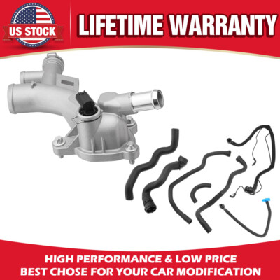Coolant Housing Water Outlet w/Radiator Hose Kit for 2013-2019 Buick ...