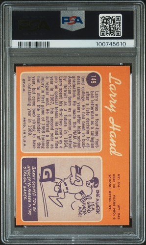 1970 TOPPS #149 LARRY HAND PSA 9 | eBay