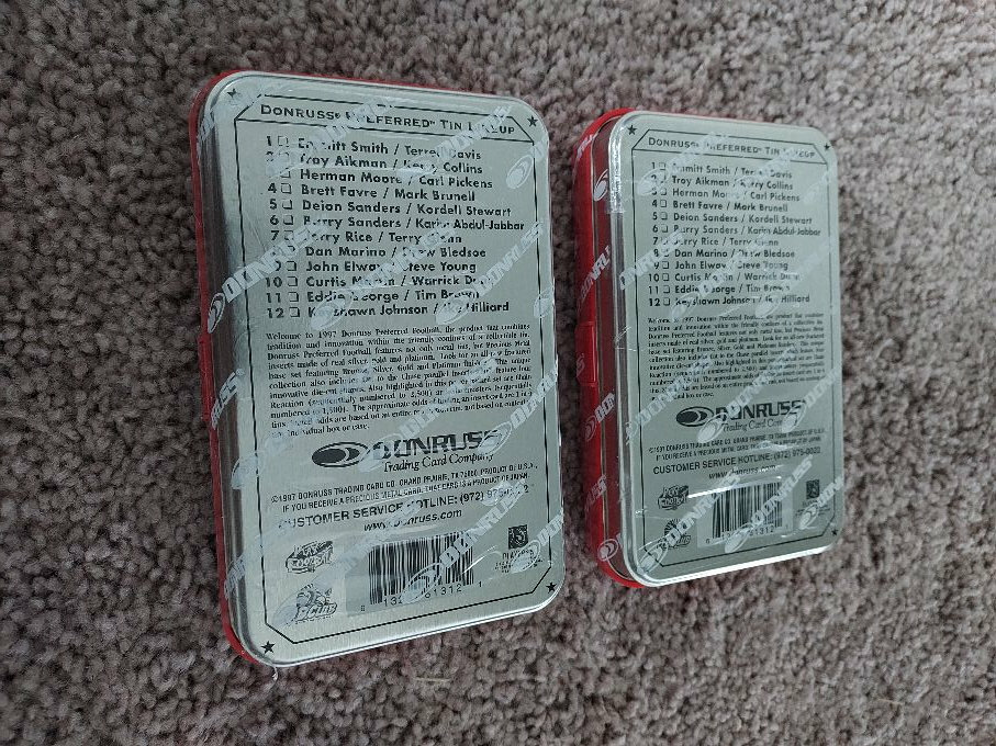 RARE 2 1997 Donruss Preferred Football Factory Sealed Combo Tins ...