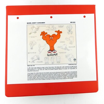 Gossamer Model Sheet Warner Bros Gallery Laminated Cel Binder Page | eBay