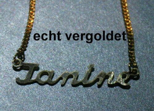 Elegant Necklace Janine Gold-Plated Name Necklace New | eBay