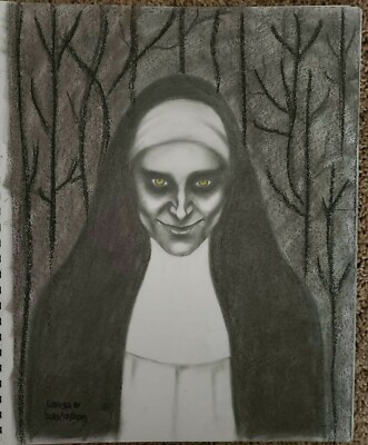 The Nun Valak Inspired Graphite Pencil Sketch Drawing | eBay