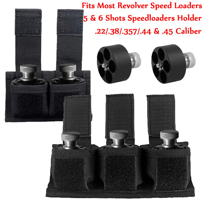 Universal Double/Triple Speed Loader Pouch Fits .22 .38 .357 .44 Mag 5 ...