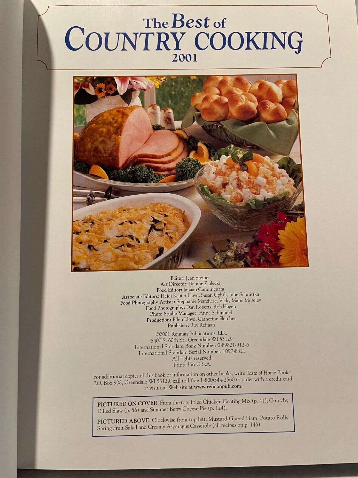 Lot of 2 - The Best of Country Cooking Taste of Home Cookbooks 2001 ...