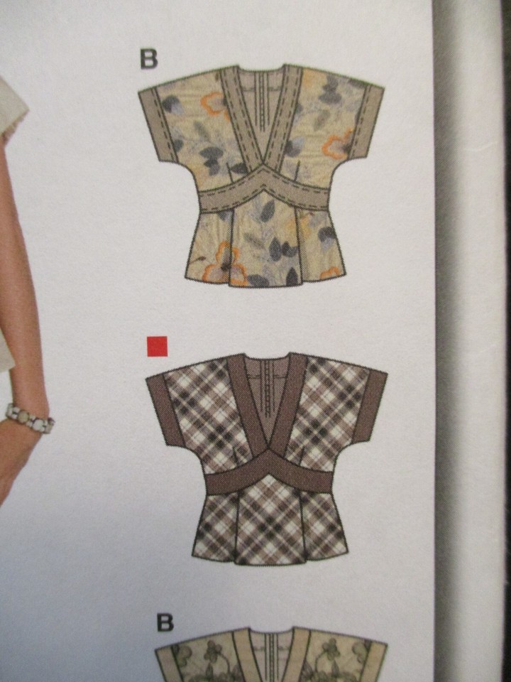 Burda Pattern 7834 Miss Size 6-8-10-12-14-16 Pullover Blouse Top Uncut ...