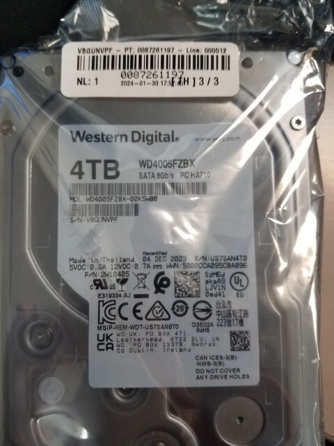 Western Digital HDD WD4005FZBX 4TB 3.5" DT WD Black SATA 256M ...