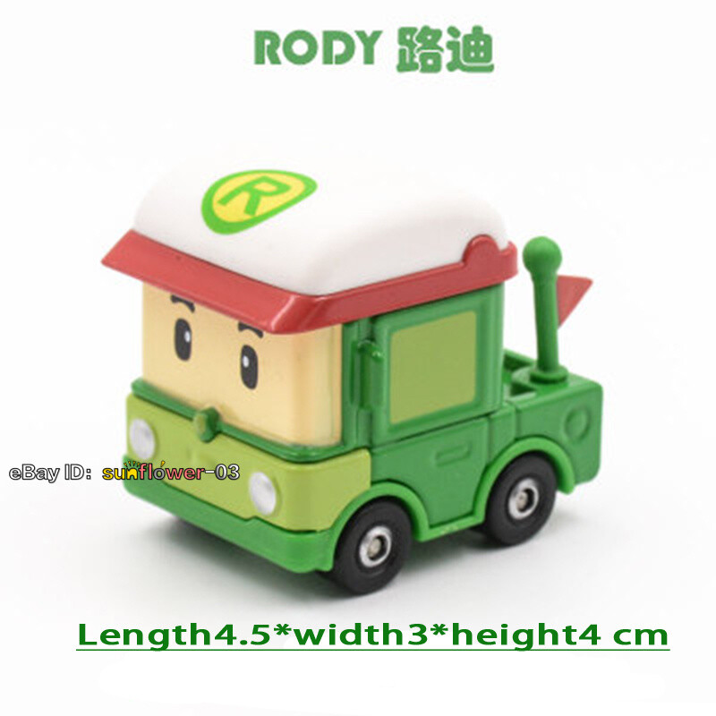 Robocar POLI AMBER ROY HELLY MARK BUCKY Pull-Back Vehicle Mini Alloy ...