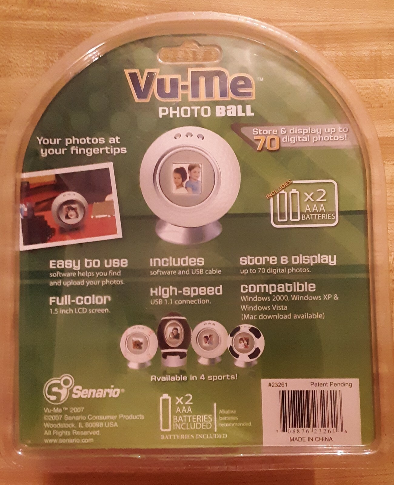 Vu-Me Digital Photo Frame Golf Ball Displays 70 Digital Photos ...