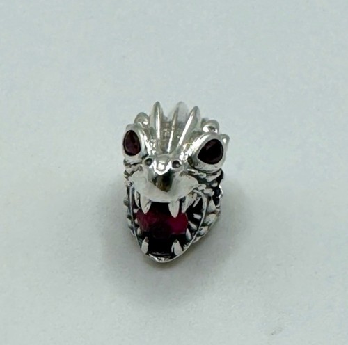 NEW Genuine Pandora S925 Game Of Thrones Red CZ Dragon Head 793141C01 ...