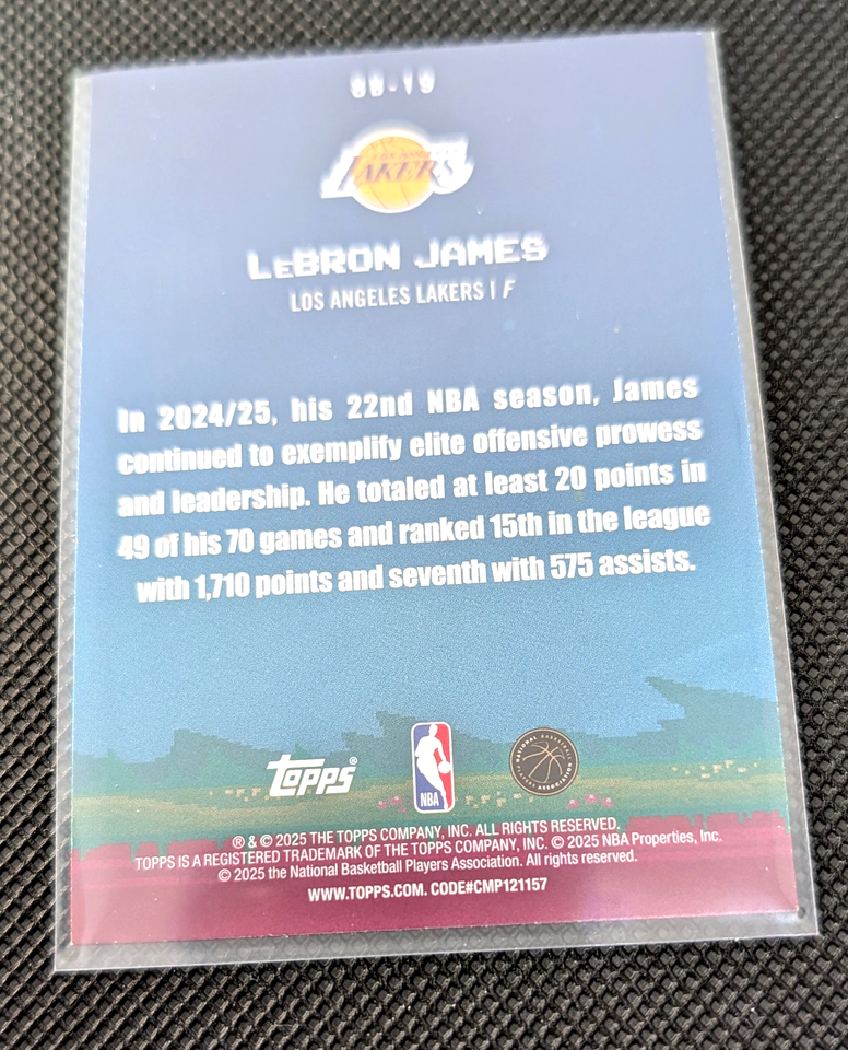 2025-26 Topps Basketball, LeBron James, # 8B-19, 8-Bit Ballers SP ...