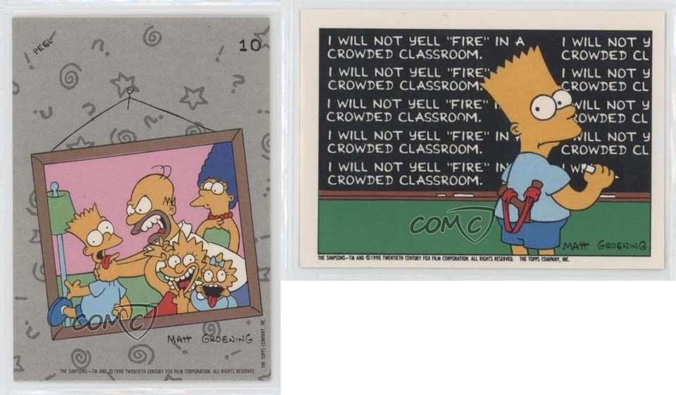 1990 Topps The Simpsons Stickers The Simpsons #10 oi7 | eBay