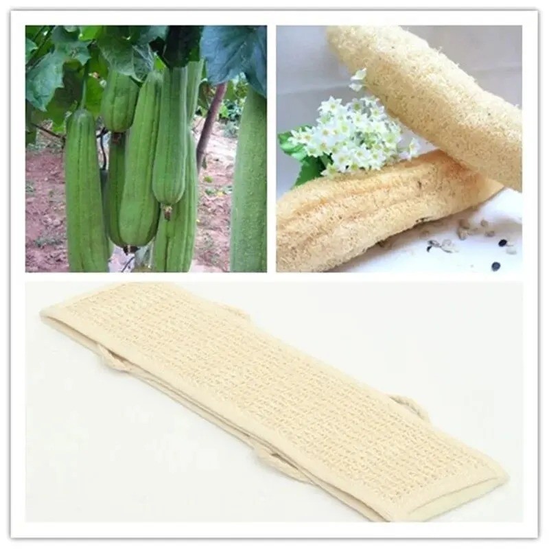Back Scrubber EXFOLIATING LOOFAH Loofa Strap Bath Shower Body Sponge ...
