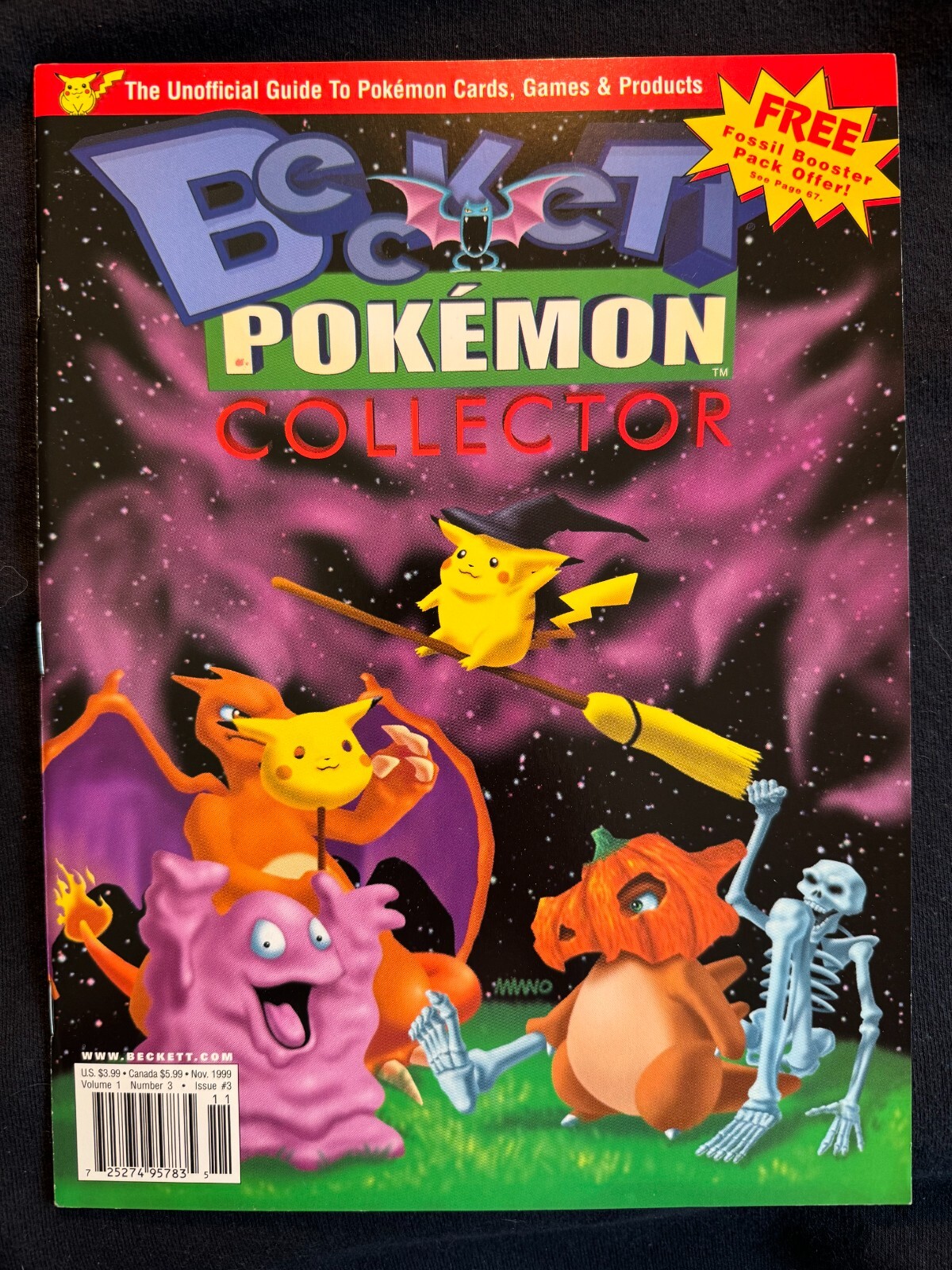 NOV 1999 POKEMON BECKETT MAGAZINE COLLECTOR VOL 1 #3 ISSUE 3 MINT COND ...