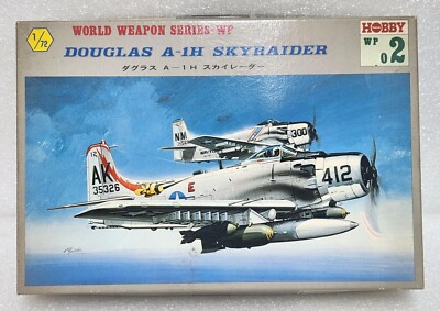 1980 Tsukuda Hobby Douglas A-1H Skyraider 1/72 Model Kit Factory Sealed ...