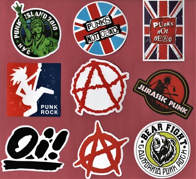 PUNK ROCK STICKERS Music POP Alternative ANARCHY Indie HARDCORE skate ...