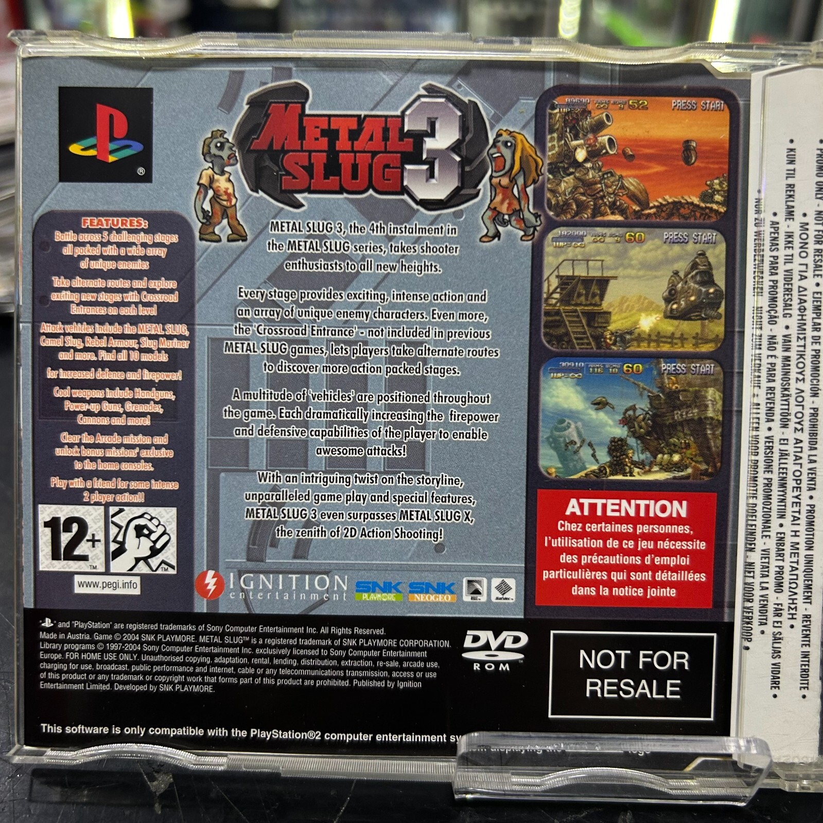 Metal Slug 3 / Promo Disc / Ps2 Pal | eBay