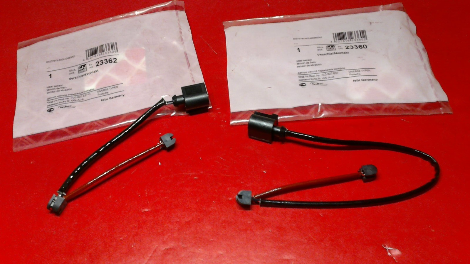 Audi VW Porsche Front & Rear Brake Pad Sensor Set of 4 / Q7 TOUREG ...