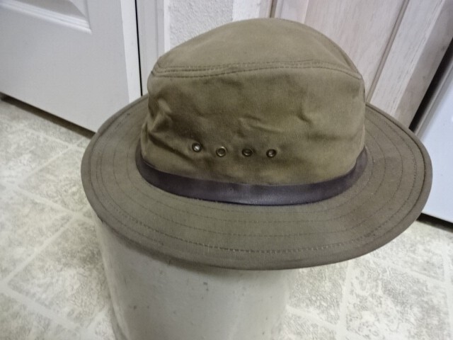 Vintage CC Filson Packer Hat Large Tin Cloth Waxed Cotton SIZE L BUT ...