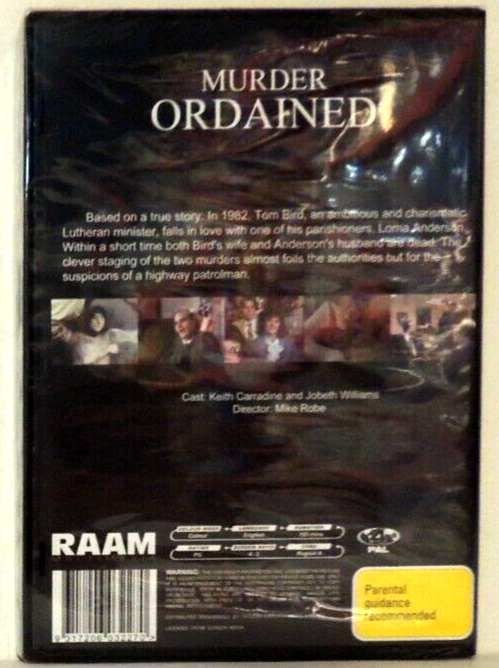 Murder Ordained - Reverend Tom Bird Adultery True Story Film DVD Reg4 ...
