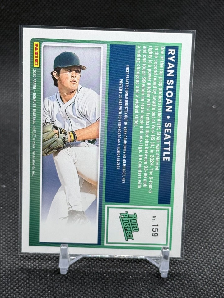 2025 Donruss Ryan Sloan RATED PROSPECT #159 - Seattle Mariners | eBay