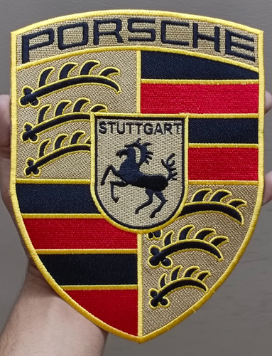 Porsche Logo Iron On Big Size Patch - Sew Patch - Embroidered Patch (8. ...