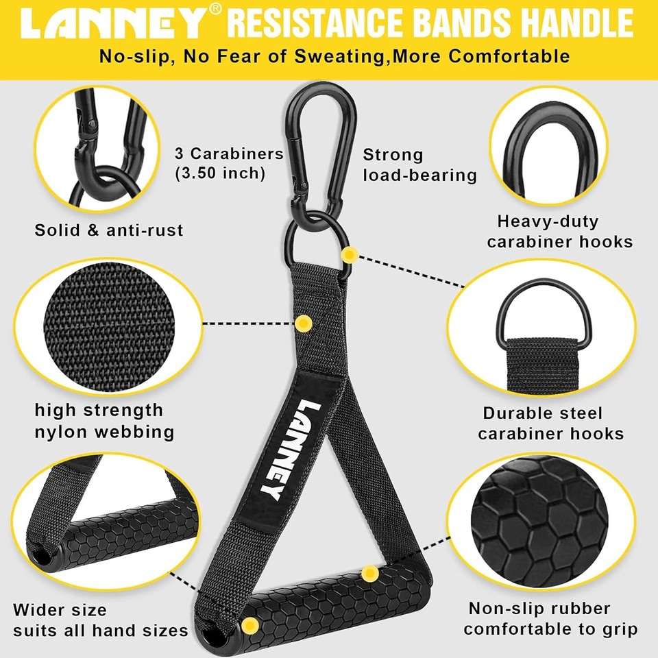 Tricep Rope Cable Machine Attachment, 35" Triceps Pull Down Rope LAT ...