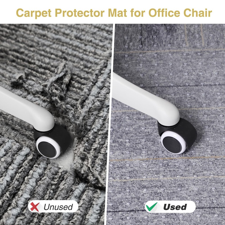 50”x 60”Carpet Floor Mat for Office Chair, Clear Desk Chair Floor Mat ...
