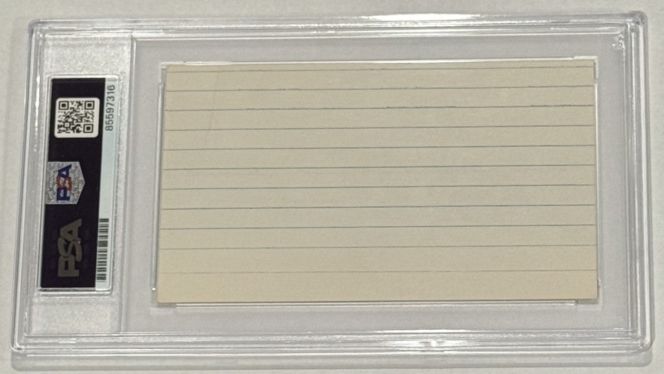 Pete Seeger Signed Index Card PSA Authentic Autograph Singer-Songwriter ...