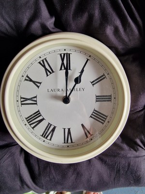 Laura Ashley Wall Clock Cream | eBay UK