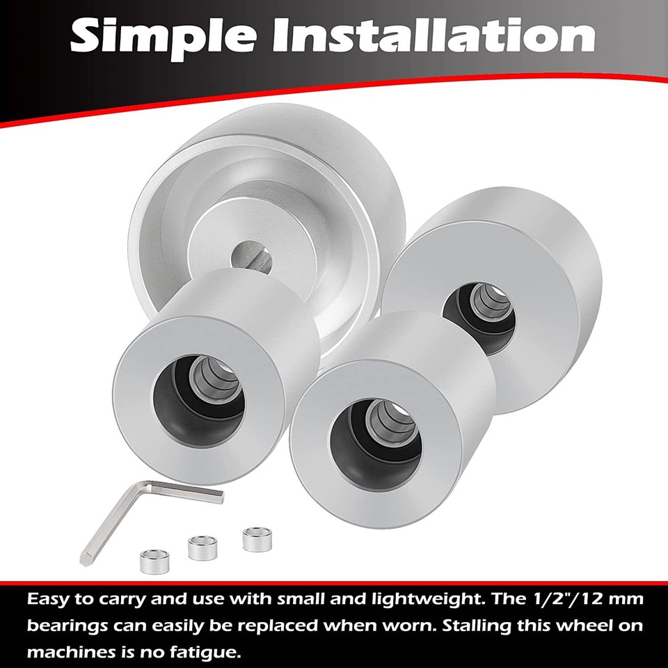 Belt Grinder 2x72 Wheels Tools Sets - 4" Drive Wheel 5/8" Bore 3" Track ...