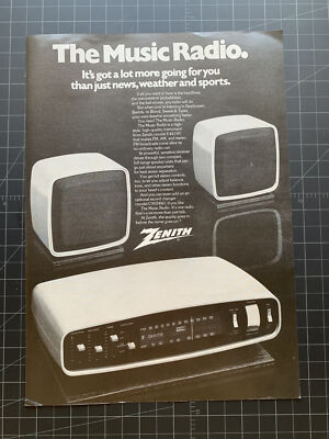 Vintage 1973 Zenith Radio Print Ad | eBay