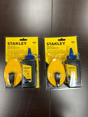 2 Pack Stanley 47-443 100' Chalk Line Reel & Chalk Set New | eBay