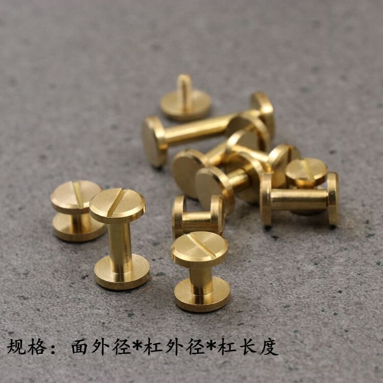 Belt Screws Leather Craft Chicago Nail Brass Solid Rivets Stud Head ...