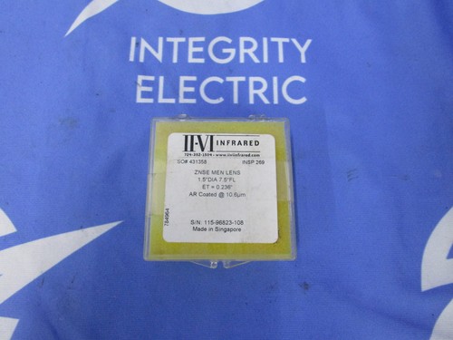 NEW II-VI INFRARED ZNSE MENISCUS LENS 784964 1.5 INCH DIAMETER 7.5 INCH ...