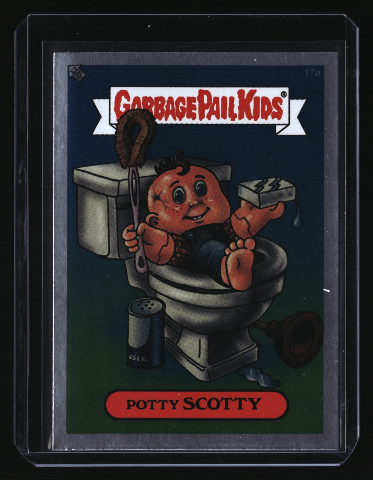 Garbage Pail Kids POTTY SCOTTY 17a (GPK All New Series 1 ANS1) Silver ...