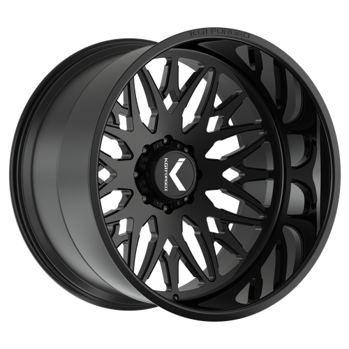 24x14 KG1 Forged KC014 Trident Gloss Black Wheels 8x180 (-76mm) Set of ...