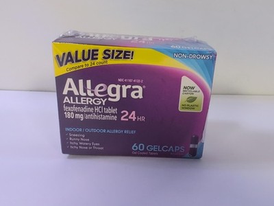 Allegra Adult 24-hour Allergy Relief Gelcaps With Bonus Tissue Pack ...