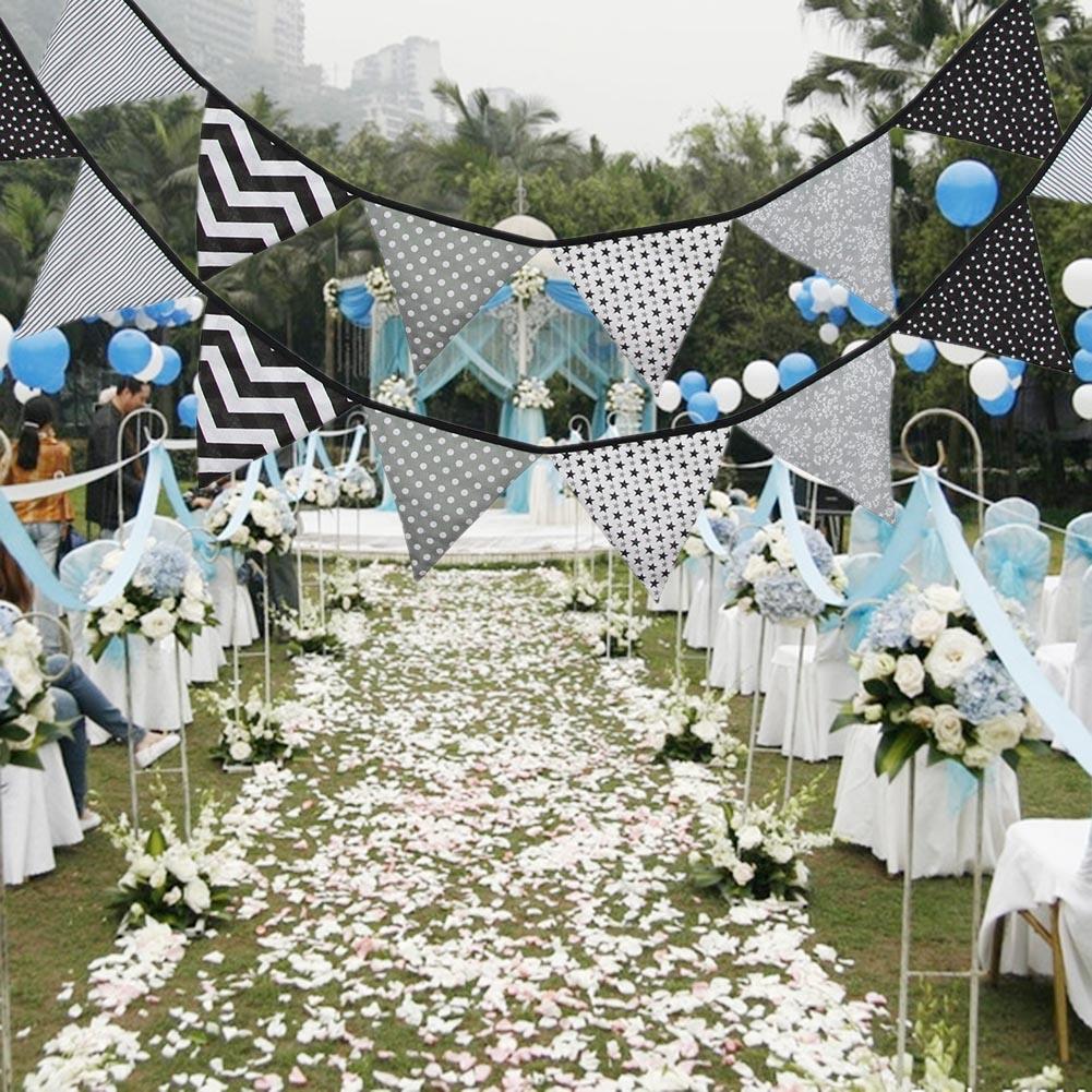 12 Flags 3.2m Pennant Bunting Banners Triangular Flags Party Wedding ...