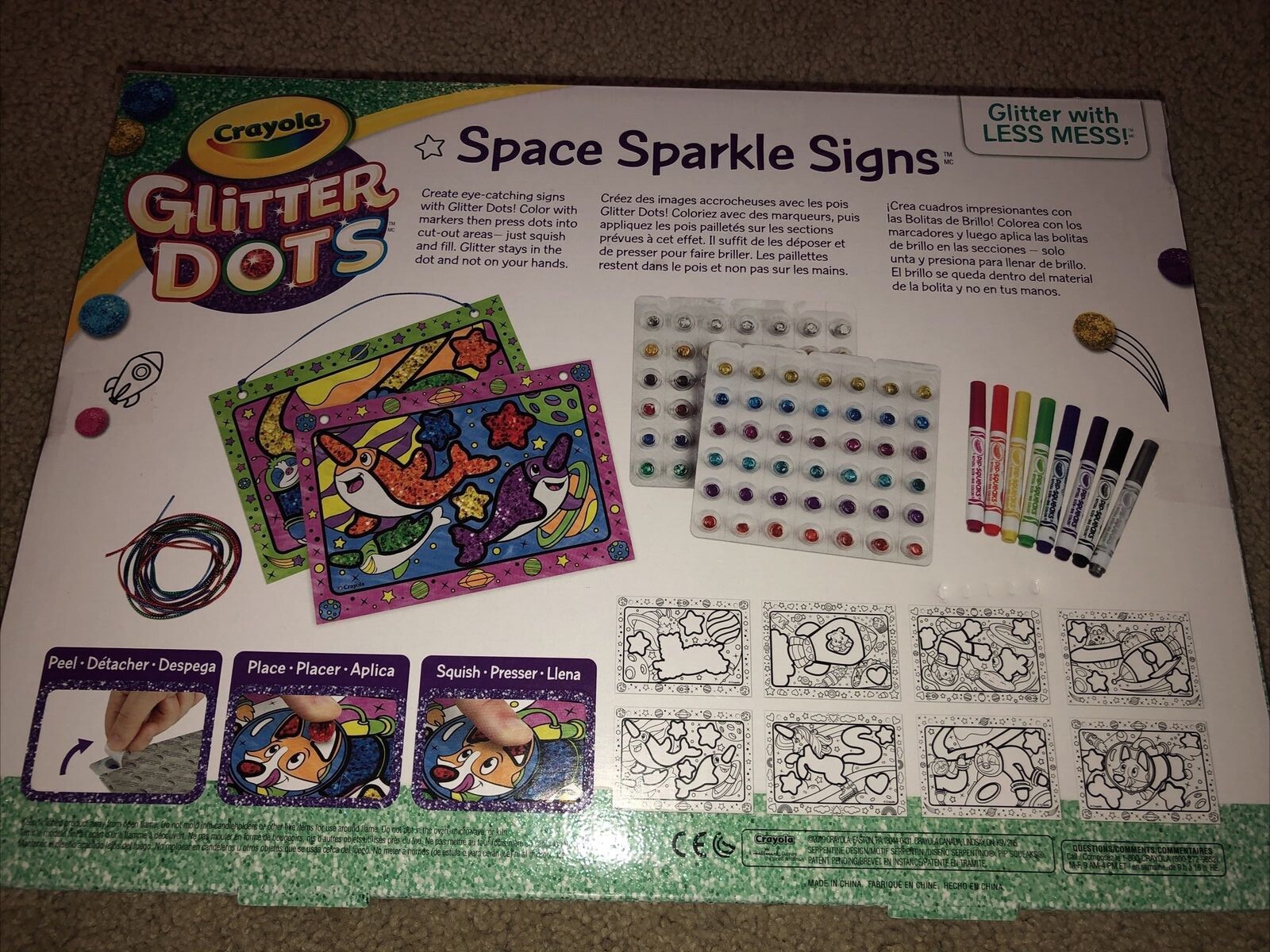 Crayola Glitter Dots Space Sparkle Signs 84 Dots 5 for sale online | eBay