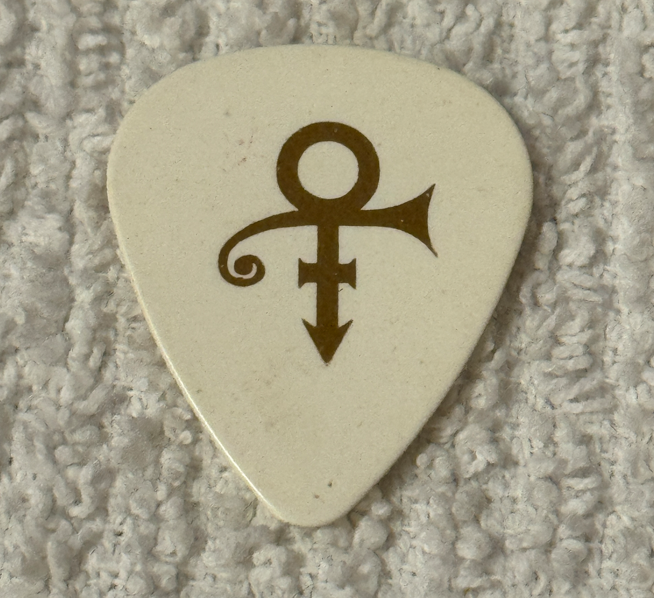 Prince Guitar Pick The Artist Symbol RARE Bronze on White PROTOTYPE ...