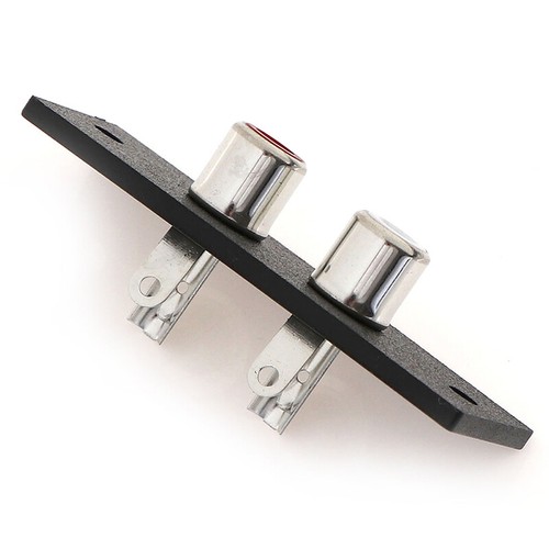 RCA 2 Way Terminal Wall Panel Plate Input Phono Chassis Socket Audio AV ...