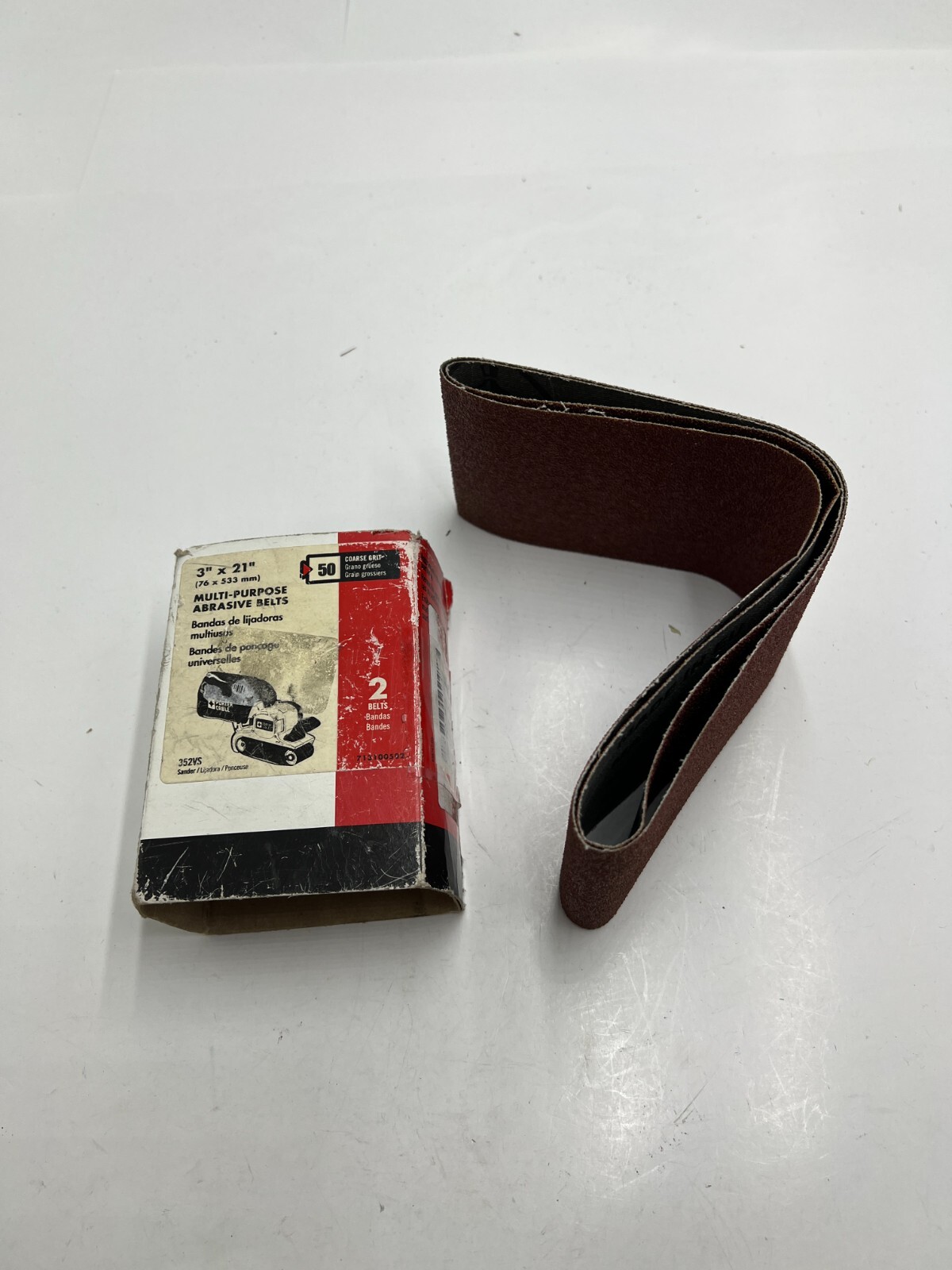 BOX OF 2 - 3" x 21" Multi-Purpose Abrasive Belts 352VS For Porter Cable ...